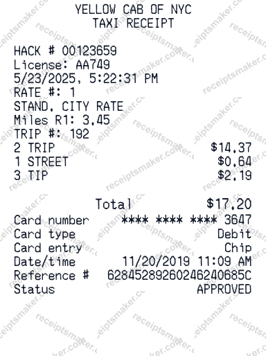 Free Taxi Receipt Generator - Rideshare & Cab Receipts | Receipt Maker